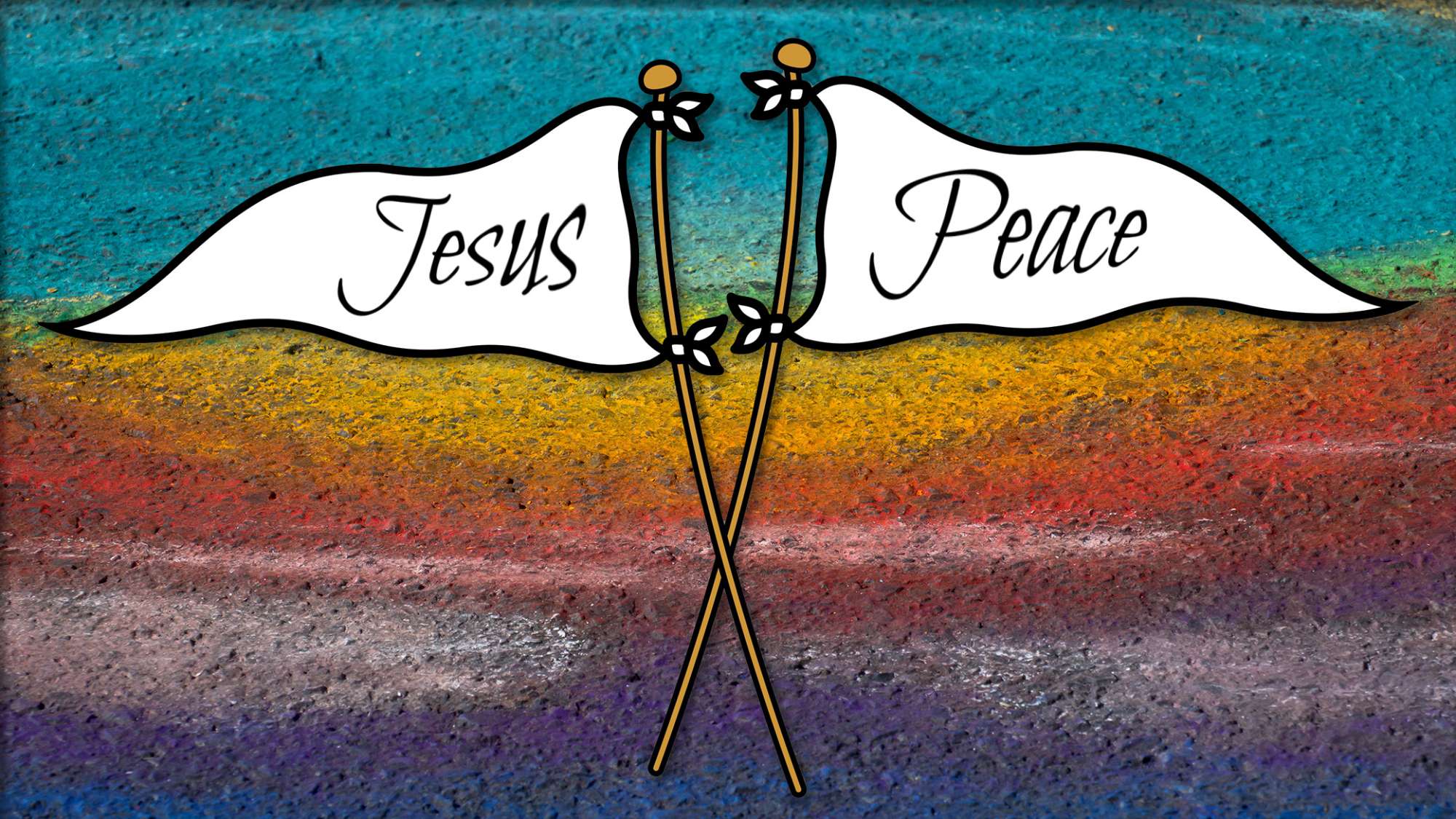 Jesus and the Peace Flag